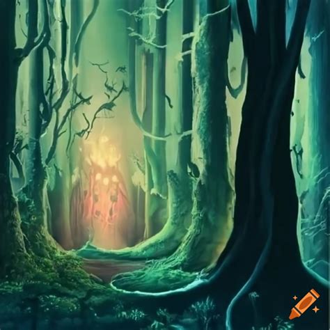 Image Of An Enchanted Forest On Craiyon
