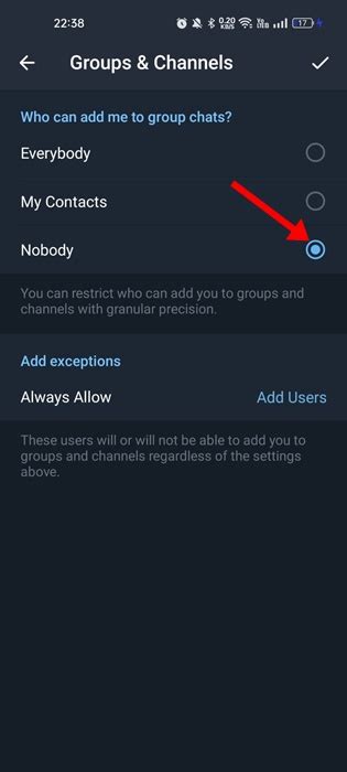 How To Stop People From Adding You To Telegram Groups Channels