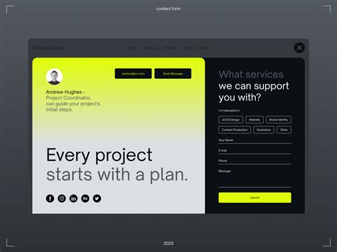 Contact Form Ui Design By Korofroca On Dribbble