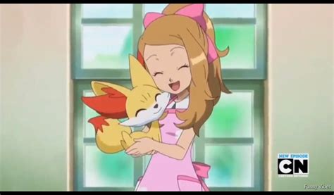 Serena Hugging Fennekin By Batnado On Deviantart