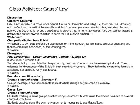PPT GAUSS LAW PowerPoint Presentation Free Download ID