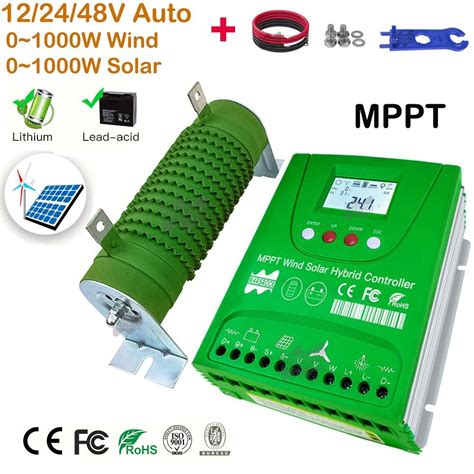 1400w Mppt Charge Hybrid 600w Wind Turbine 400w Solar Controller 12 24v