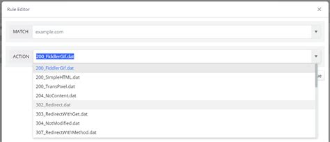 Fiddler Auto Responder Predefined Actions Fiddler Everywhere