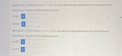 Solved a If cosϕ and π