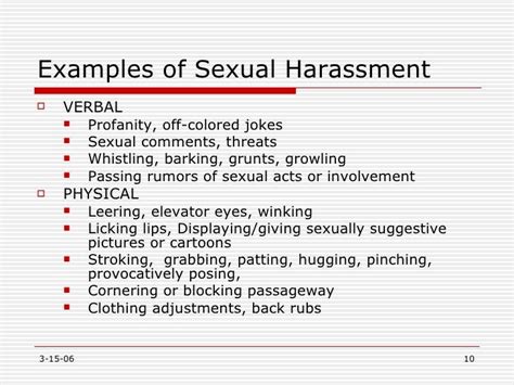 Sexual Harassment Avoidance