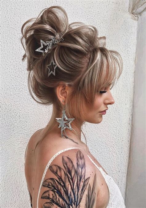 20 High Bun Updo Wedding Hairstyles For Brides 2024 HMP