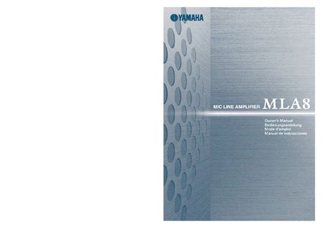 Yamaha Mla8 User Manual Service Manual Download Schematics Eeprom