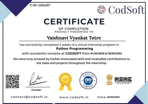 Vaishnavi Totre On Linkedin Connections Codesoft Codesoft Codesoft