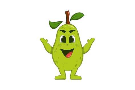 Premium Vector Cute Avocado Character Design Illustration