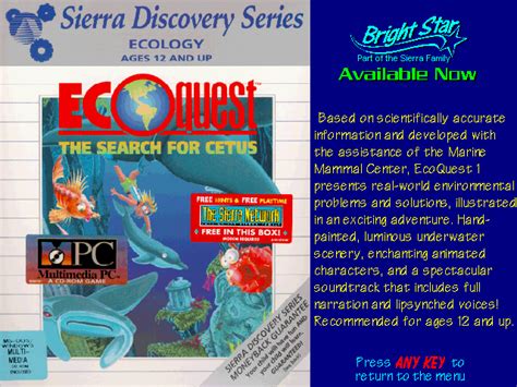Ecoquest The Search For Cetus Official Promotional Image Mobygames