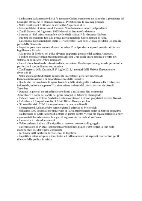 Domande Storia Contemporanea Unipegaso Simulazione Test Docsity