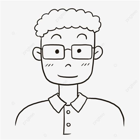 Gambar Laki Laki Kartun Doodle Kawaii Anime Halaman Mewarnai Ilustrasi