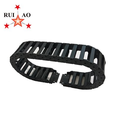 Black Color CNC Plastic Crane Cable Carrier Flexible Nylon PA Cable Energy Chain Drag Chain