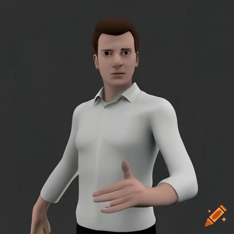 Caucasian Office Man Speaking In Modern 3d Game Shading Style On Craiyon