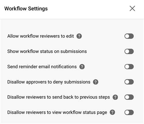 Workflow Settings Kuali
