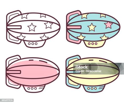 Zeppelins 2 Baris Ilustrasi Stok Unduh Gambar Sekarang Imut