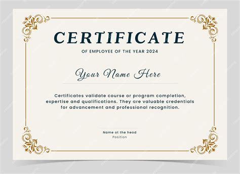 Validation Certificate Template