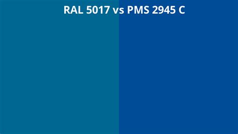 Ral 5017 Vs Pms 2945 C Ral Colour Chart Uk