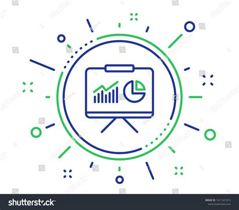 Presentation Board Line Icon Report Chart Stock Vector Royalty Free 1411321013 Shutterstock