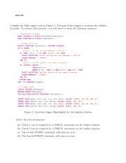 Sql Programming Pdf Consider The Sql Trigger Code In Figure
