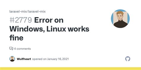 Error On Windows Linux Works Fine · Issue 2779 · Laravel Mixlaravel