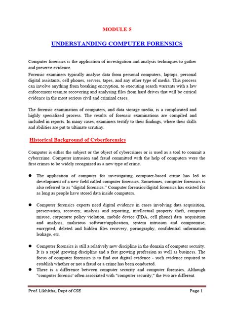 Module 5 Pdf Computer Forensics Digital Forensics