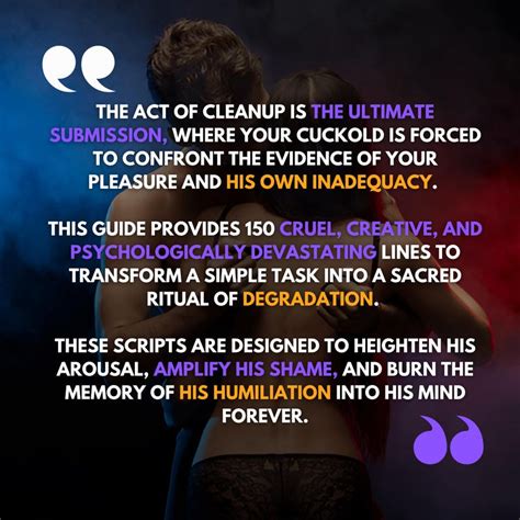 Cuckold Humiliation Game 150 Verbal Degradation Scripts For Cleanup