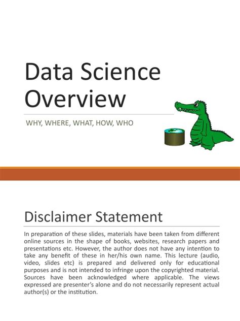 Lec 01 Data Science Overview Pdf Data Science