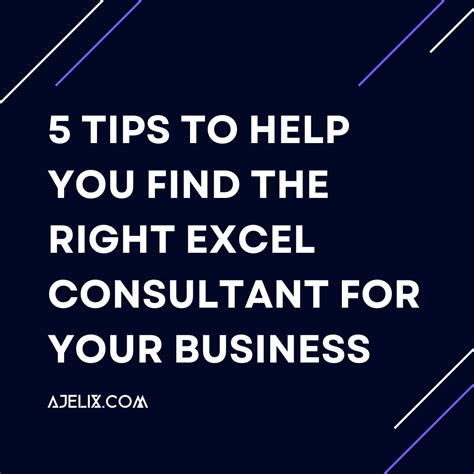 5 tips on how to find the right excel consultant ai for data analysis
