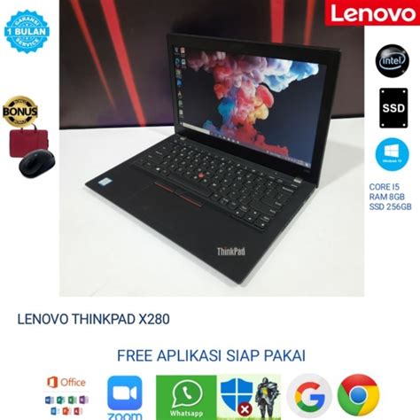 Jual Laptop Lenovo Thinkpad Core I5 I7 Ram 8GB SSD 256GB Windows 10 Mulus Original Bergaransi