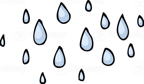 Cartoon Raindrops Drawing 46693156 Png