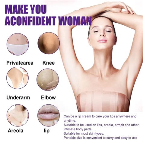 Cokpuhow Íntimo Rosa Crema Rosa Labios Axila Muslo Interior Partes