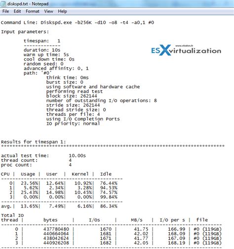 Microsoft Diskspd Freeware To Test Speed Of Your Storage System Esx