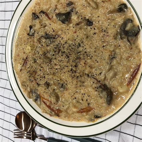 고기느타리버섯크림리조또