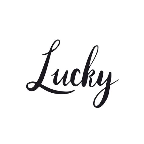 Lucky Word Typography Style Vector Free Vector Rawpixel