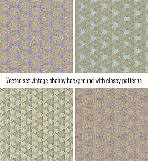 Vector Set Vintage Background Classical Patterns Classical Imagery