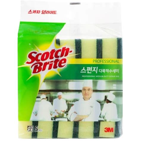 [3m] Scotch Brite Sponge Medium Duty Multi Purpose Scrubber [쓰리엠] 스카치