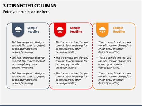 Connected Columns For Powerpoint And Google Slides Ppt Slides