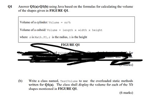 Q1 Answer Q1 A Q1 B Using Java Based On The Chegg Com