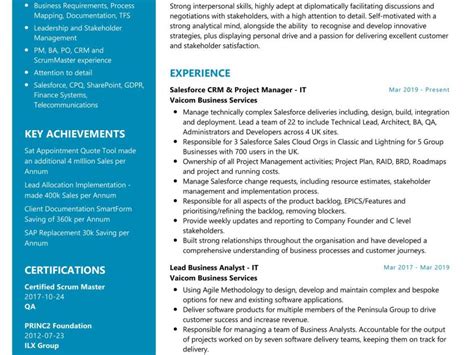 Salesforce Resume Templates