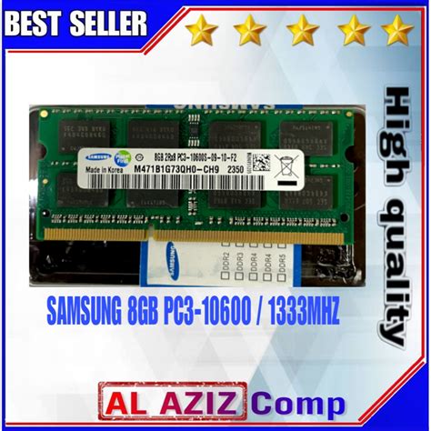 Jual Ram Laptop Samsung Ddr3 8gb 10600s1333mhz Sodimm 15v Shopee