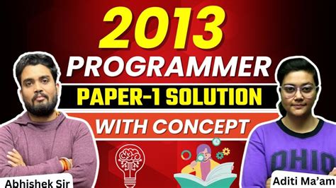 Rpsc Programmer 2013 Paper 1 Solution With Concept By Aditi Mam Sarkari Sibling Youtube