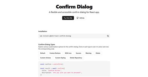 React Confirm Dialog All Shadcn