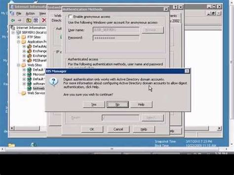 Enable Digest Authentication For A Website In Windows Iis Youtube