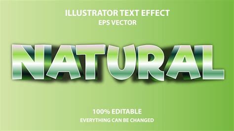 premium vector natural editable text effect