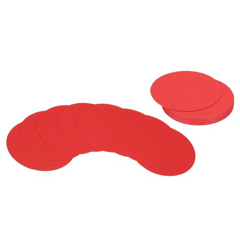 Uxcell 3inch Circle Card Stock 25pcs Round Shape Cutouts Paper Red