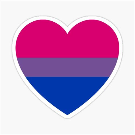 Bisexual Heart Sticker For Sale By Megzz Eh Redbubble