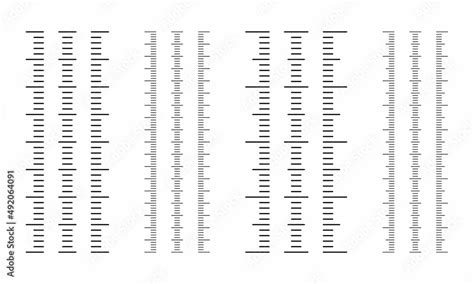 Vector Illustration Of Different Size Indicators Isolated On White Background Set Of Measure