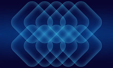 抽象的なベクター画像の背景にデジタル幾何学的エレメント濃い青の背景現代の線縞曲線抽象的高級プレゼンテーション背景輝くネオン照明宇宙鮮やかな青い