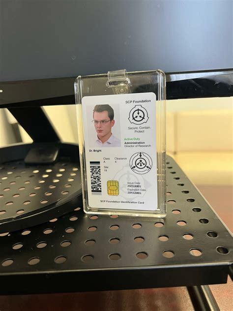 Scp Foundation Id Card Cac Style Customized With Your Own